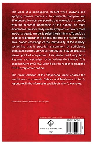 Allens Key-Notes Rearranged & Classified (10Th Edition) - DR. H.C ...